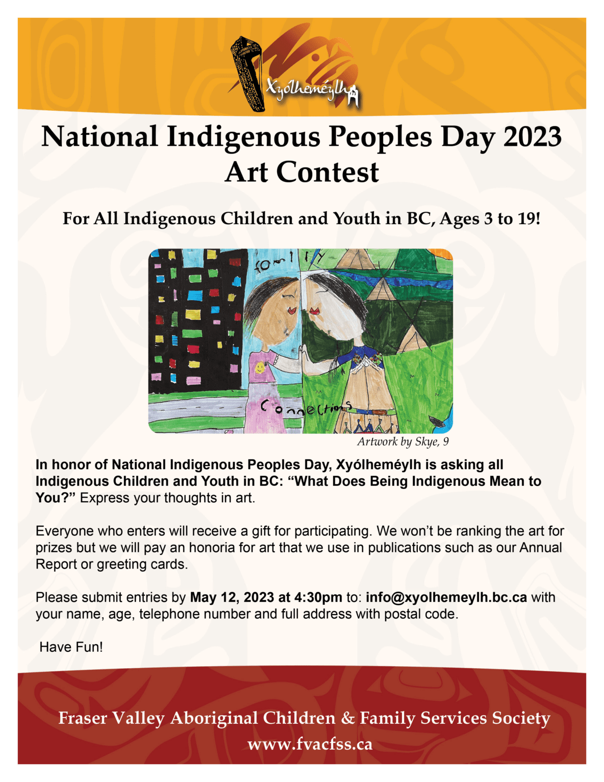 National Indigenous Peoples Day Art Contest - FVACFSS