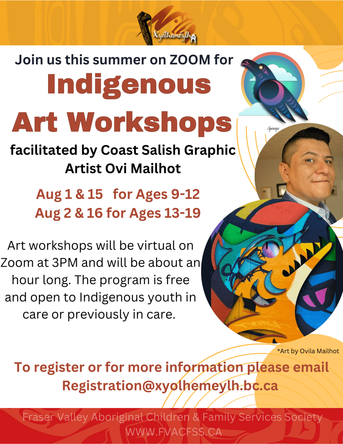 Indigenous Art Workshops - Virtual - FVACFSS